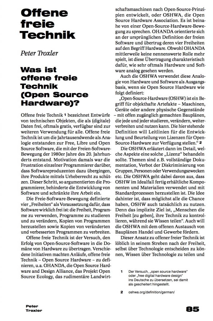 Peter Troxler | …also online